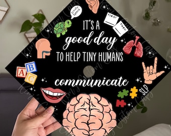 READY TO SHIP Graduation Cap Topper, Grad Cap Cover, Therapist ...