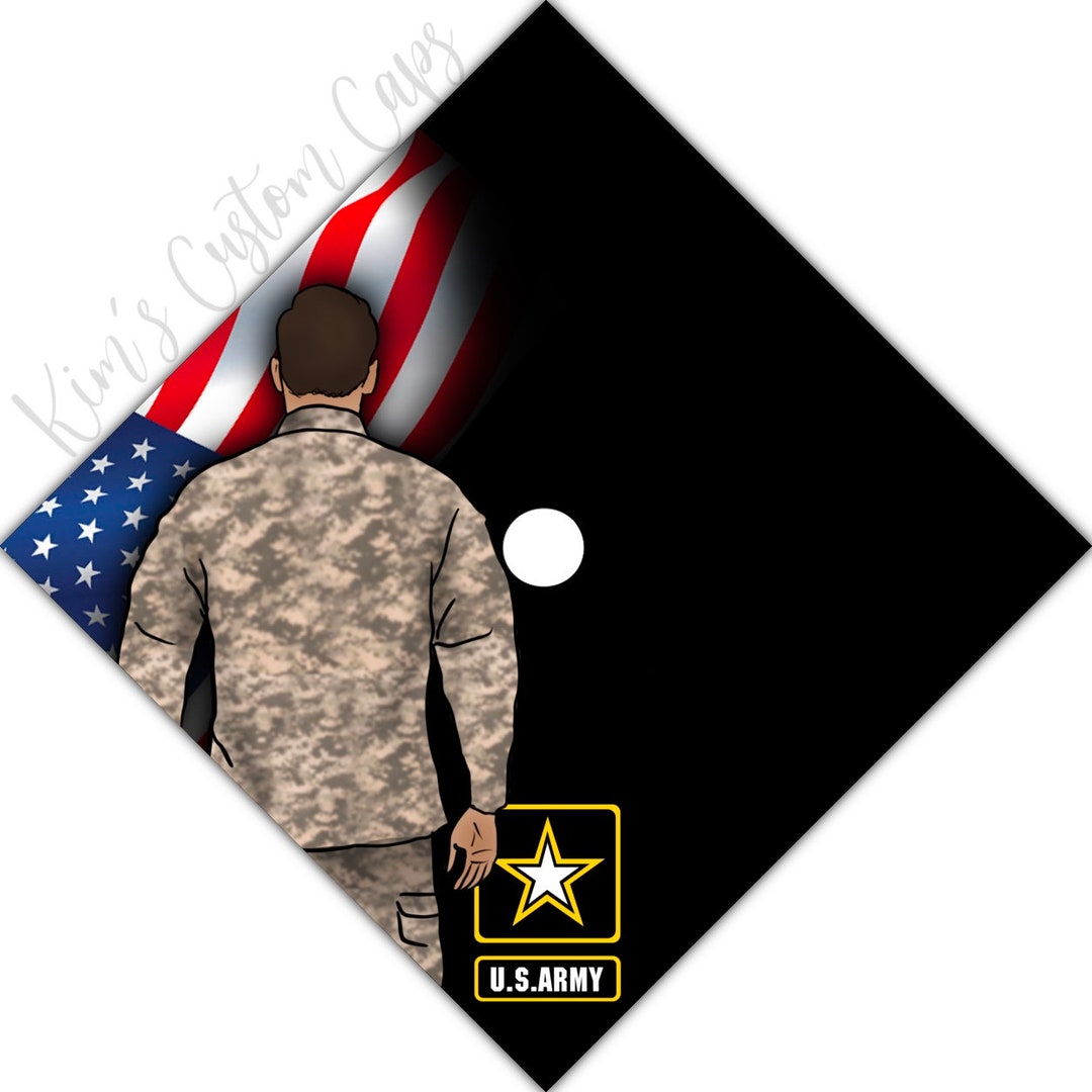 Army Soldier Military Printed Custom Quote Graduation Cap Topper - Etsy