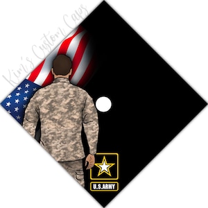 Army Soldier Military Printed Custom Quote Graduation Cap Topper - Etsy