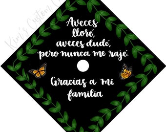 Floral Spanish Printed Graduation Cap Topper - Etsy