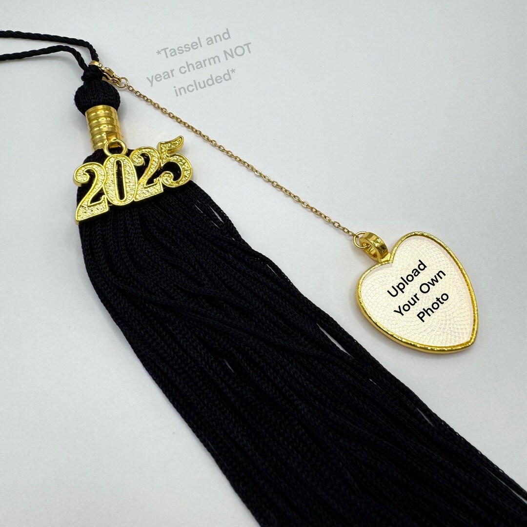 Gold Heart Graduation Cap Photo Frame Tassel/car/bouquet Charm (upload ...