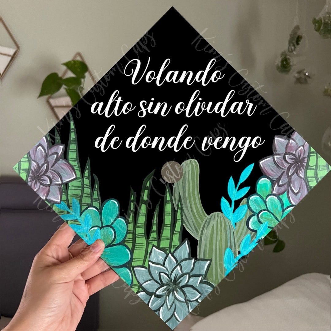 Floral Spanish Printed Graduation Cap Topper - Etsy