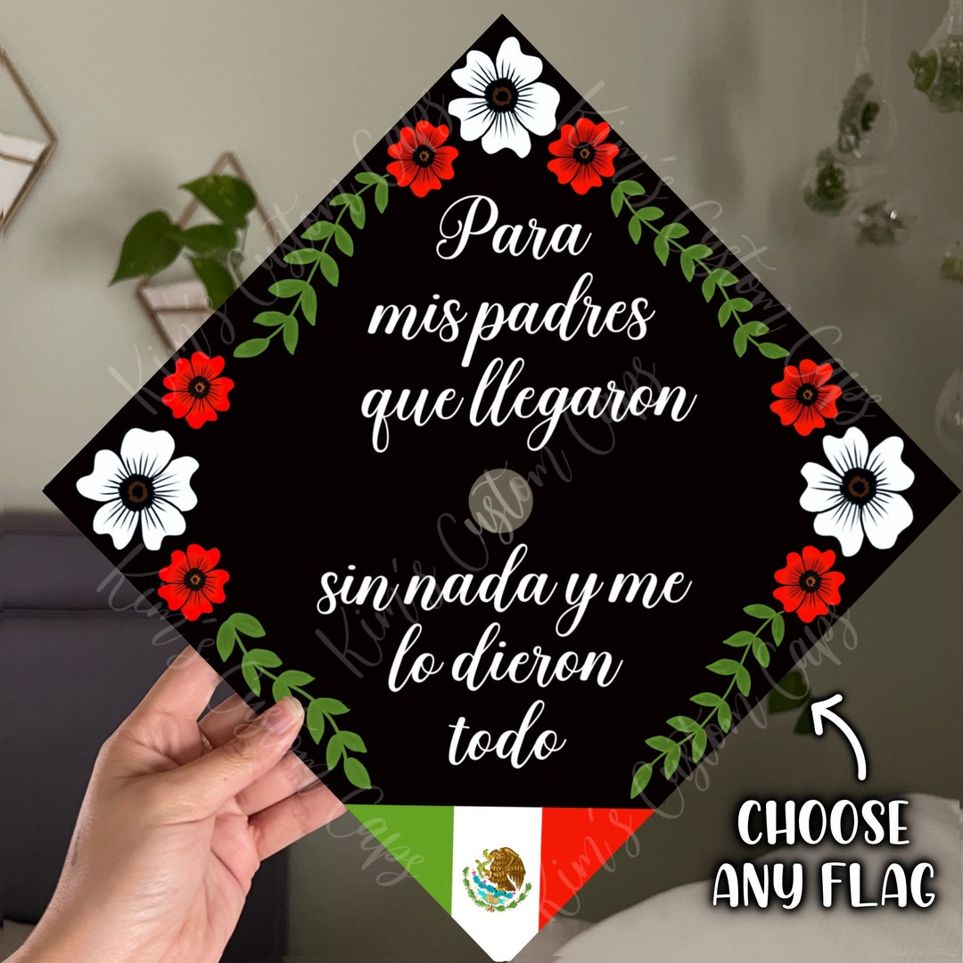First Generation Student Spanish Graduation Cap Printed Cap Topper With ...