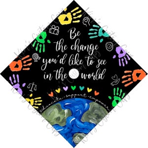 MSW Social Work Social Worker Printed Premade Graduation Cap Printed ...