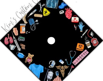 Photo Nurse Graduation Cap Topper - Your Photos Custom Grad Cap ...