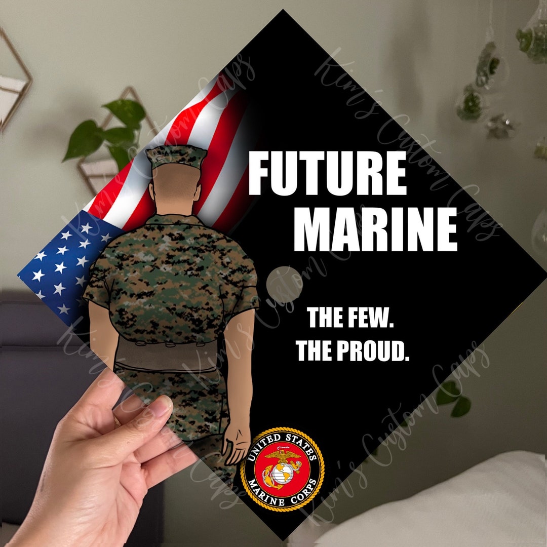 Marine Military Printed Graduation Cap Topper - Etsy