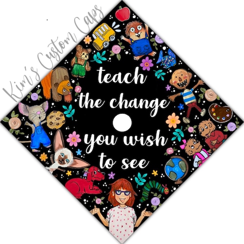 Teacher Graduation Cap Custom Teacher Grad Cap Topper Future - Etsy