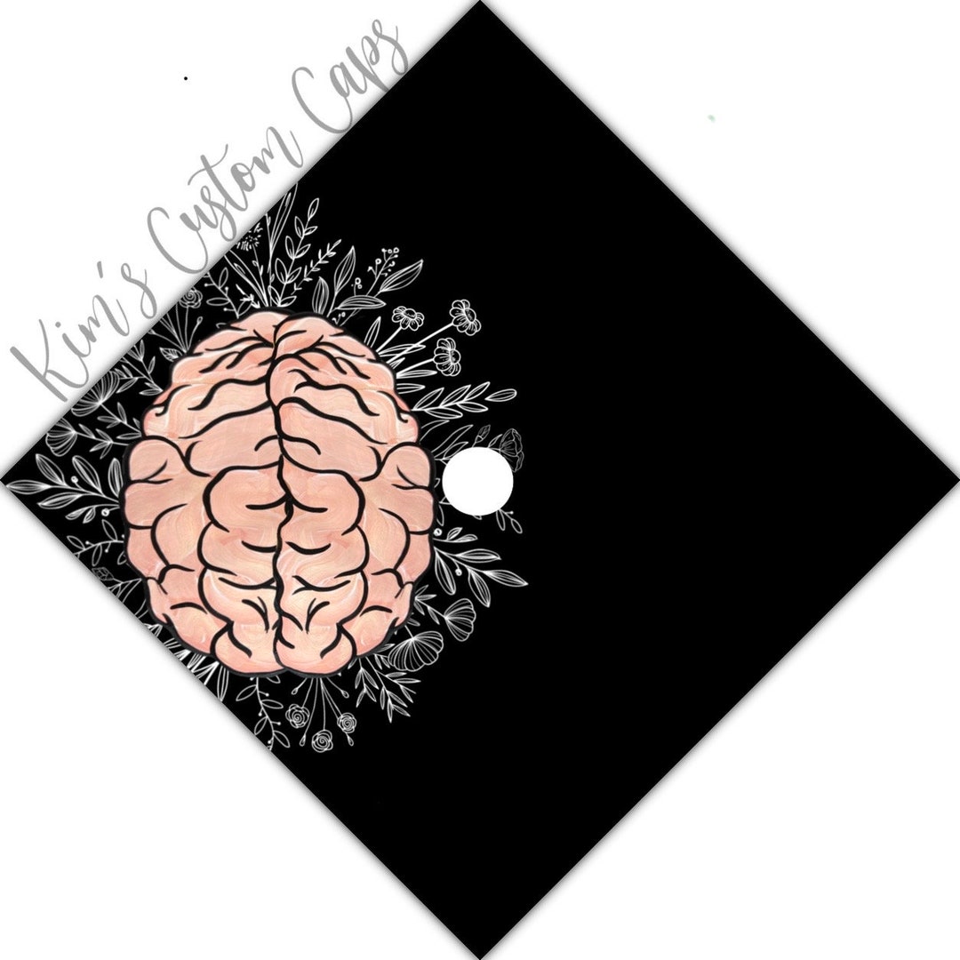 Psychology Brain Printed Custom Quote Graduation Cap Topper - Etsy