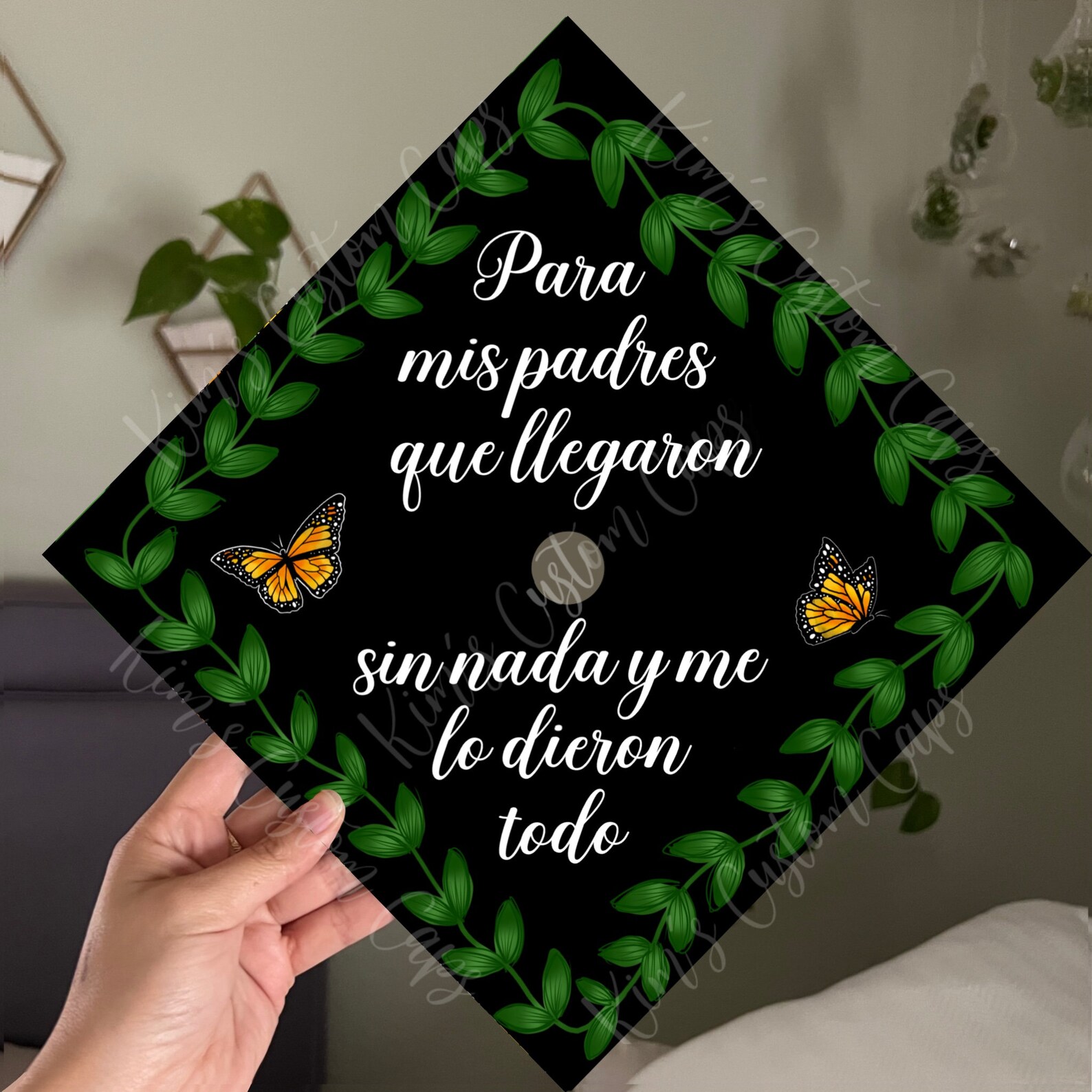 Floral Graduation Cap Spanish Printed Cap Topper - Etsy