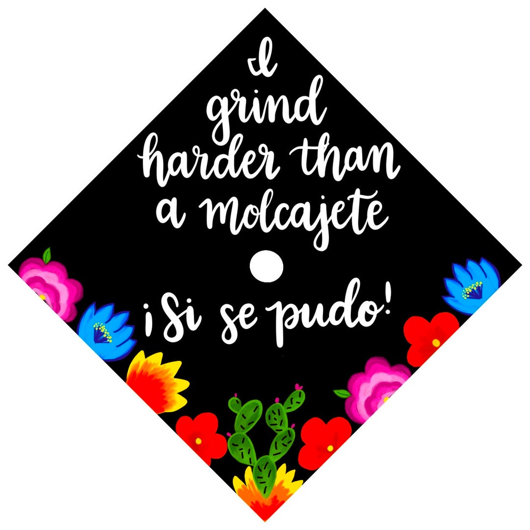 Floral Graduation Cap Spanish Printed Cap Topper - Etsy