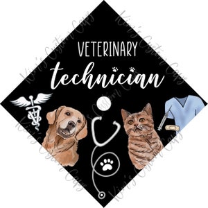 Veterinary Vet Tech Graduation Cap Topper - Etsy