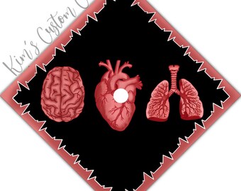 Nurse Graduation Cap Topper, Nurse Medical Tools and Icons, Healthcare ...