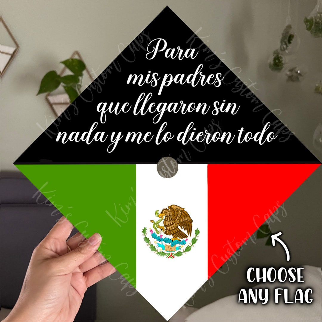 Interchangeable Flag First Generation Student Spanish Graduation Cap ...
