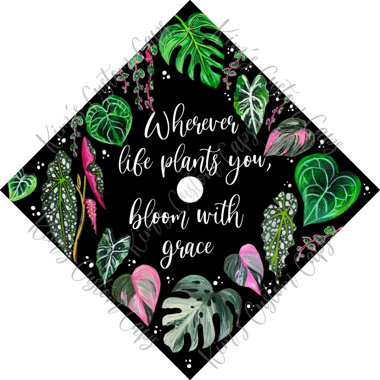 Plant Themed Graduation Cap Printed Cap Topper - Etsy