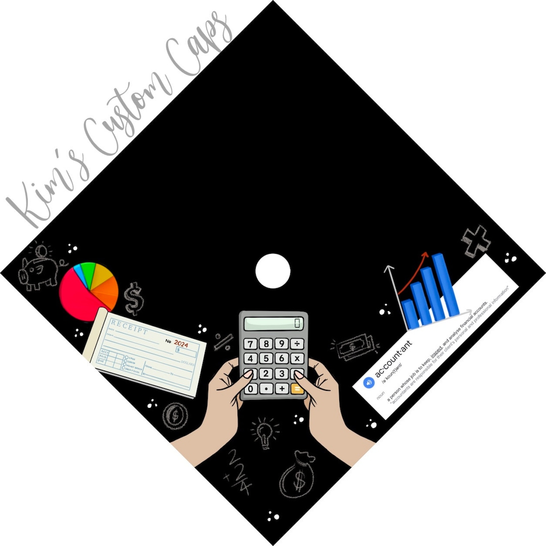 Accounting Accountant Printed Custom Quote Graduation Cap Topper - Etsy