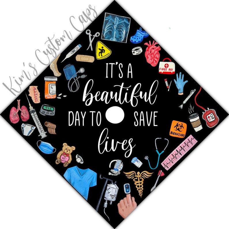 Nurse Nursing Student Medical Doctor Graduation Cap Printed - Etsy