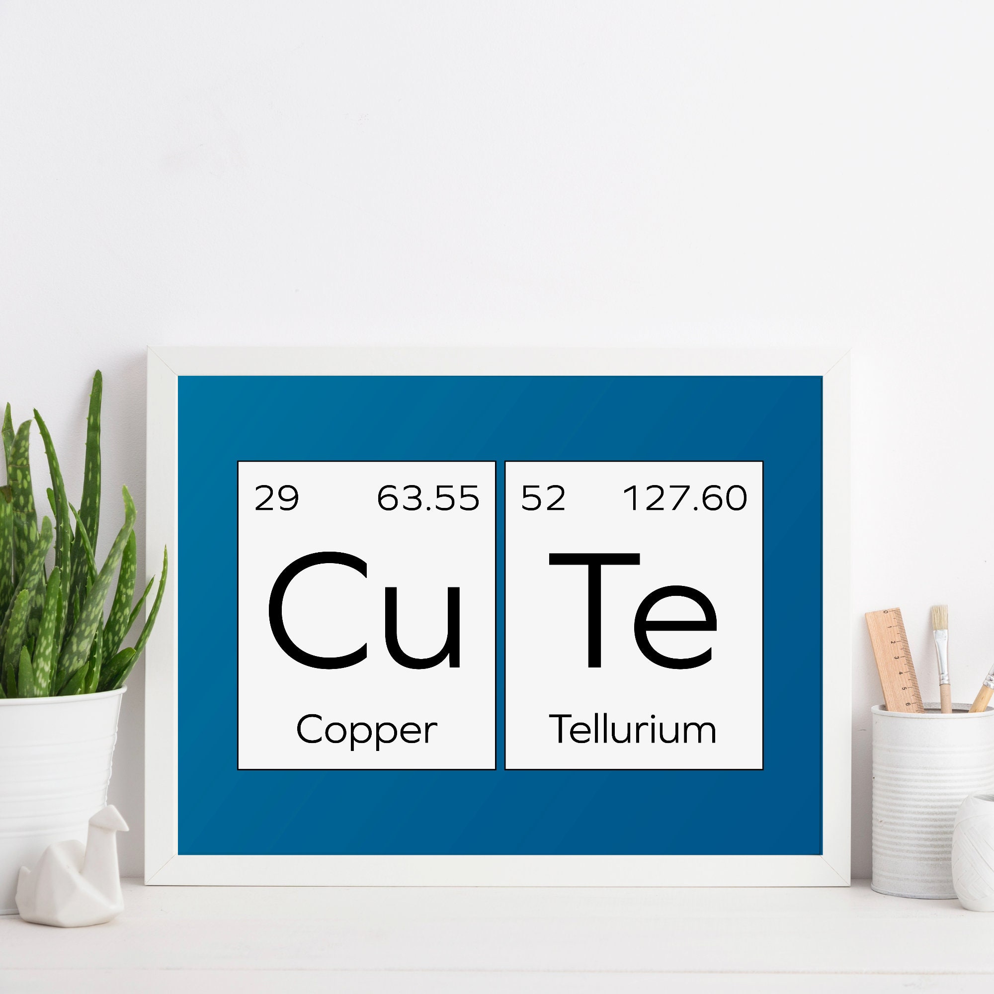 Cute Periodic Table Element Art Poster Print Chemistry Wall - Etsy