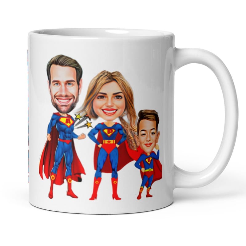 Cartoon Portrait Mug - Etsy