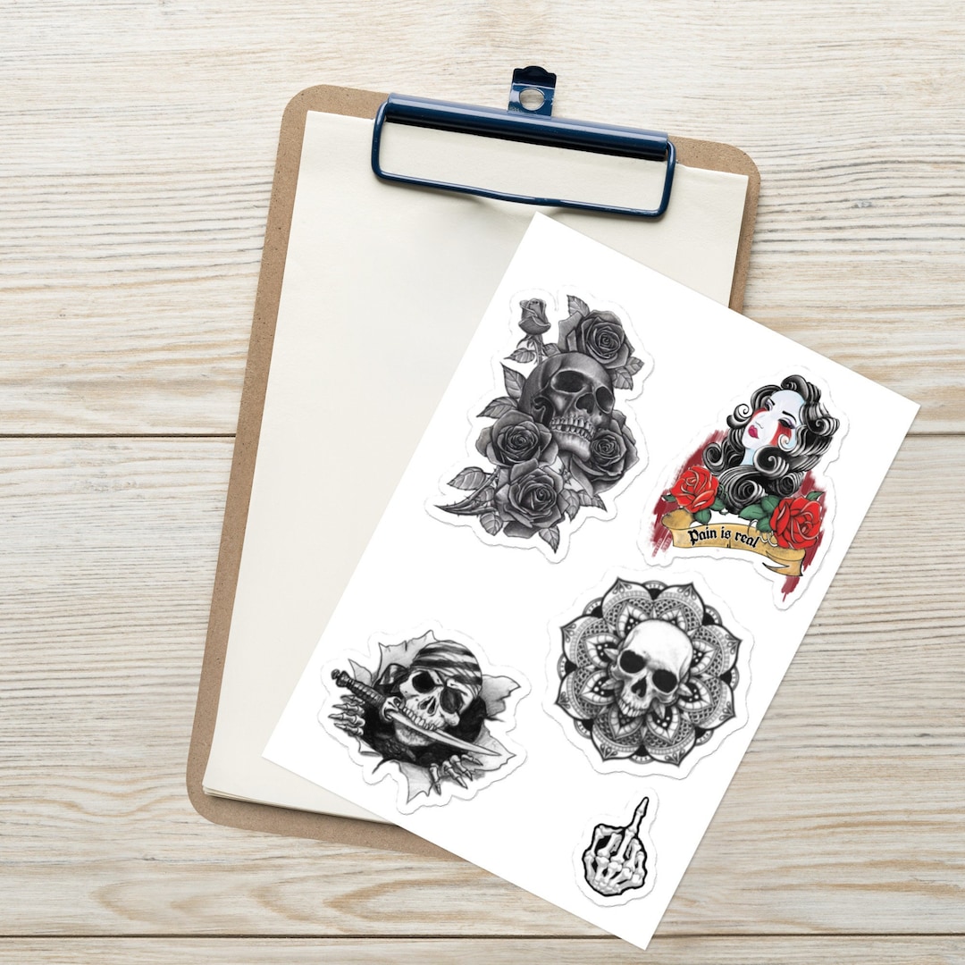 Emo Stickers, Skull Stickers, Punk Sticker, Elder Emo Stickers, Black ...