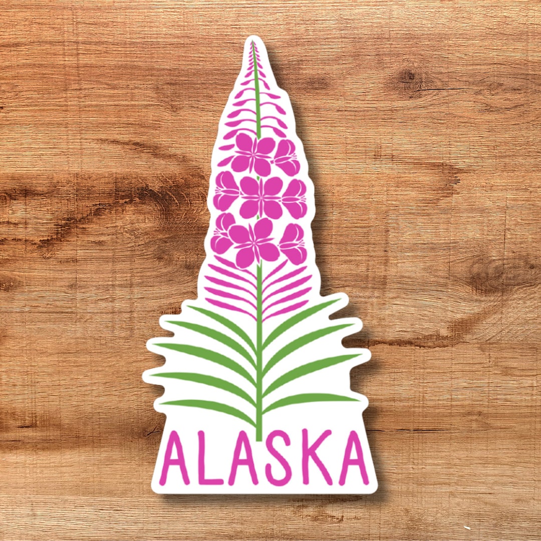 Alaskan Fireweed Flower Alaska Sticker Decal Vinyl - Etsy