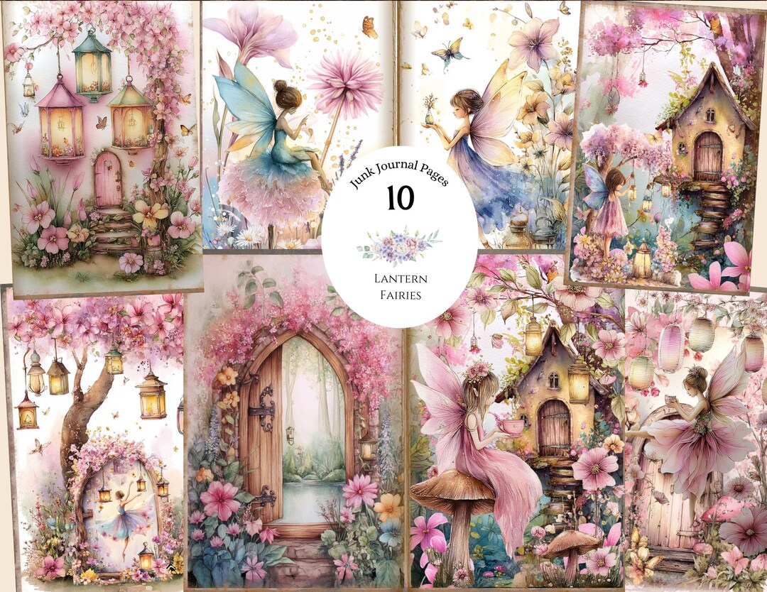 Fairies Junk Journal Kit Fairy Collage Printables, Digital Fairy Kit ...