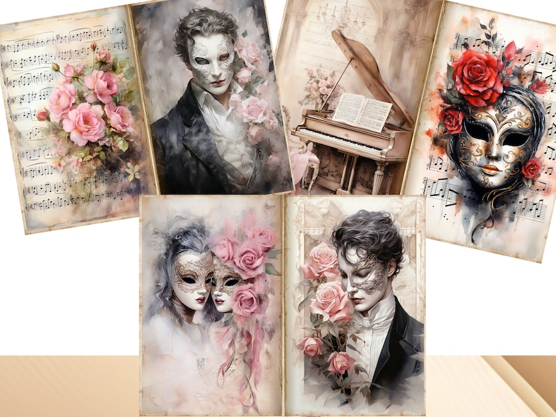 Opera Fantasy Junk Journal Mixed Media Art, Scrapbooking Paper ...