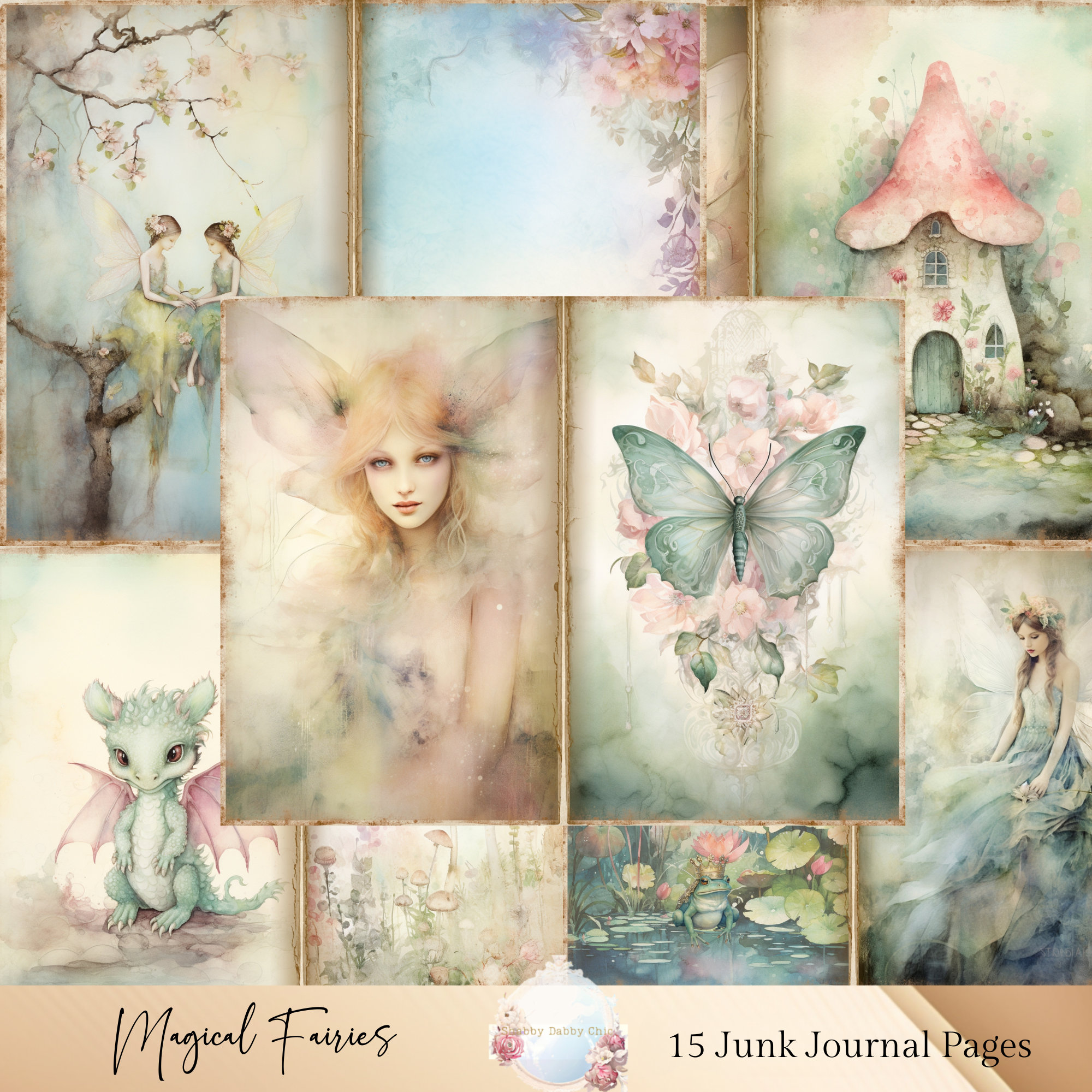 Fairies Junk Journal Kit Fairy Collage Printables, Digital Fairy Kit ...