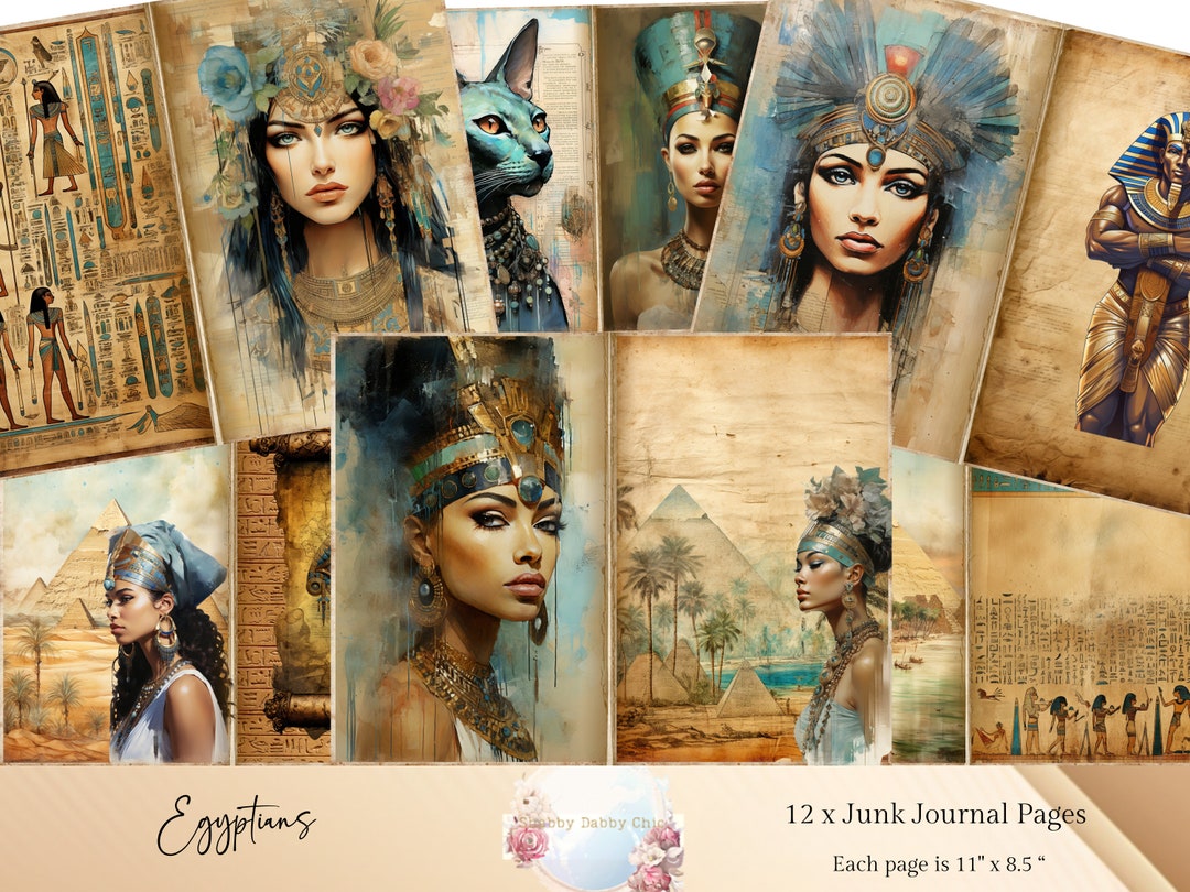 Egyptian Junk Journal Pages, Ancient Egypt Junk Journal, Egypt Collage ...