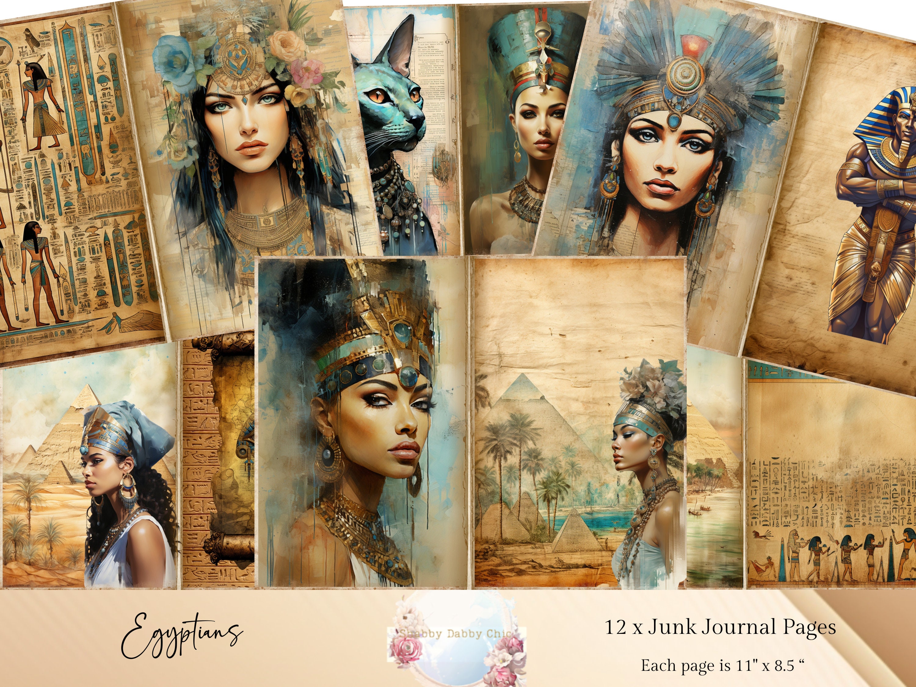 Egyptian Junk Journal Pages, Ancient Egypt Junk Journal, Egypt Collage ...