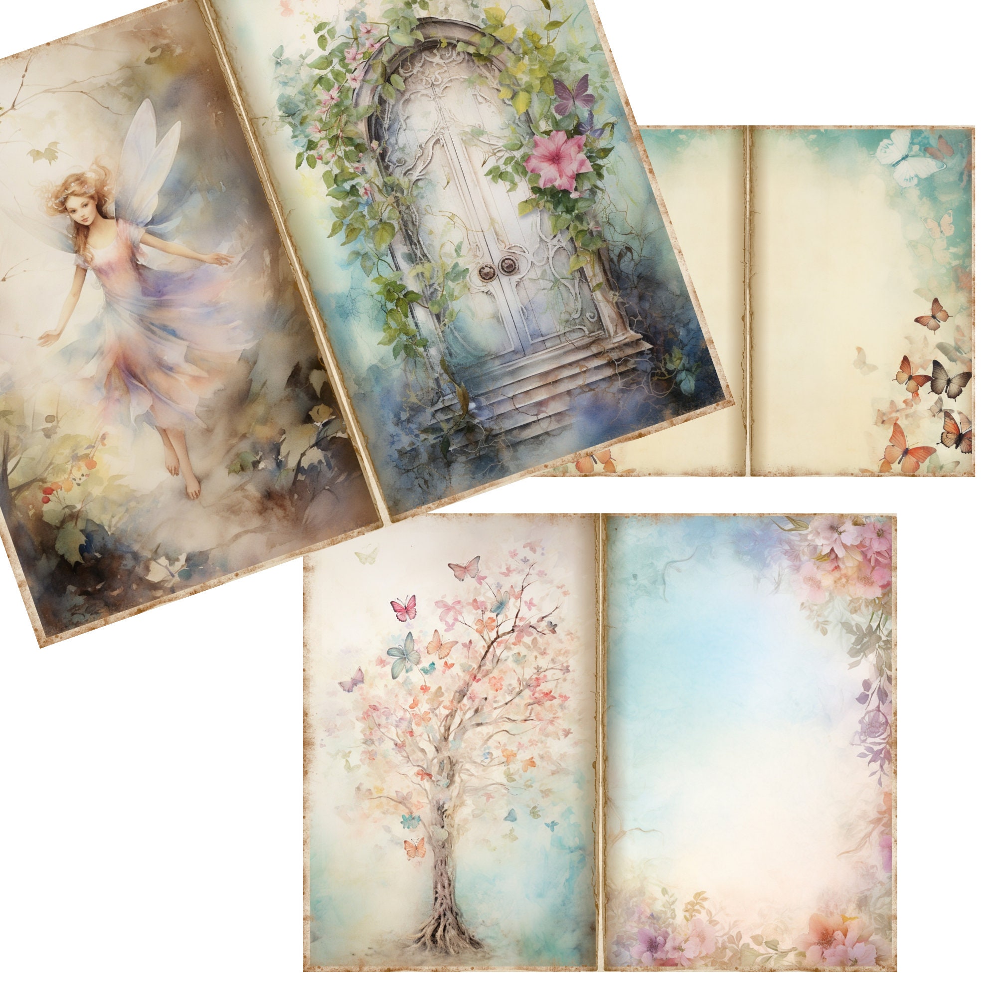 Fairies Junk Journal Kit Fairy Collage Printables, Digital Fairy Kit ...