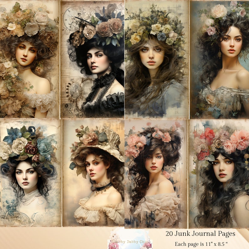 Victorian Women Junk Journal Pages, Victorian Ladies Junk Journal ...
