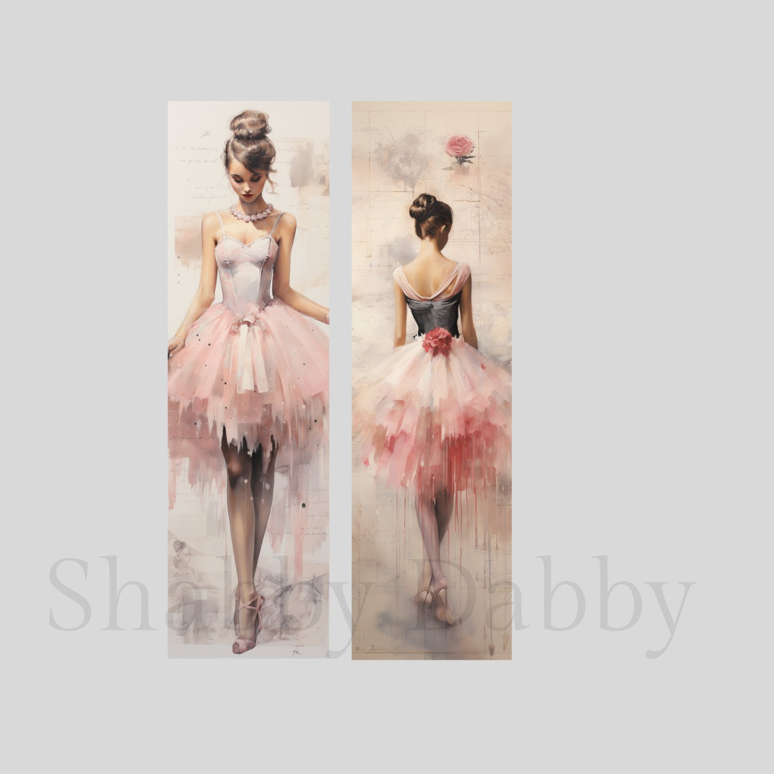 12 Ballerina Bookmarks, Vintage Ballerina Printable Bookmarks Ballet ...