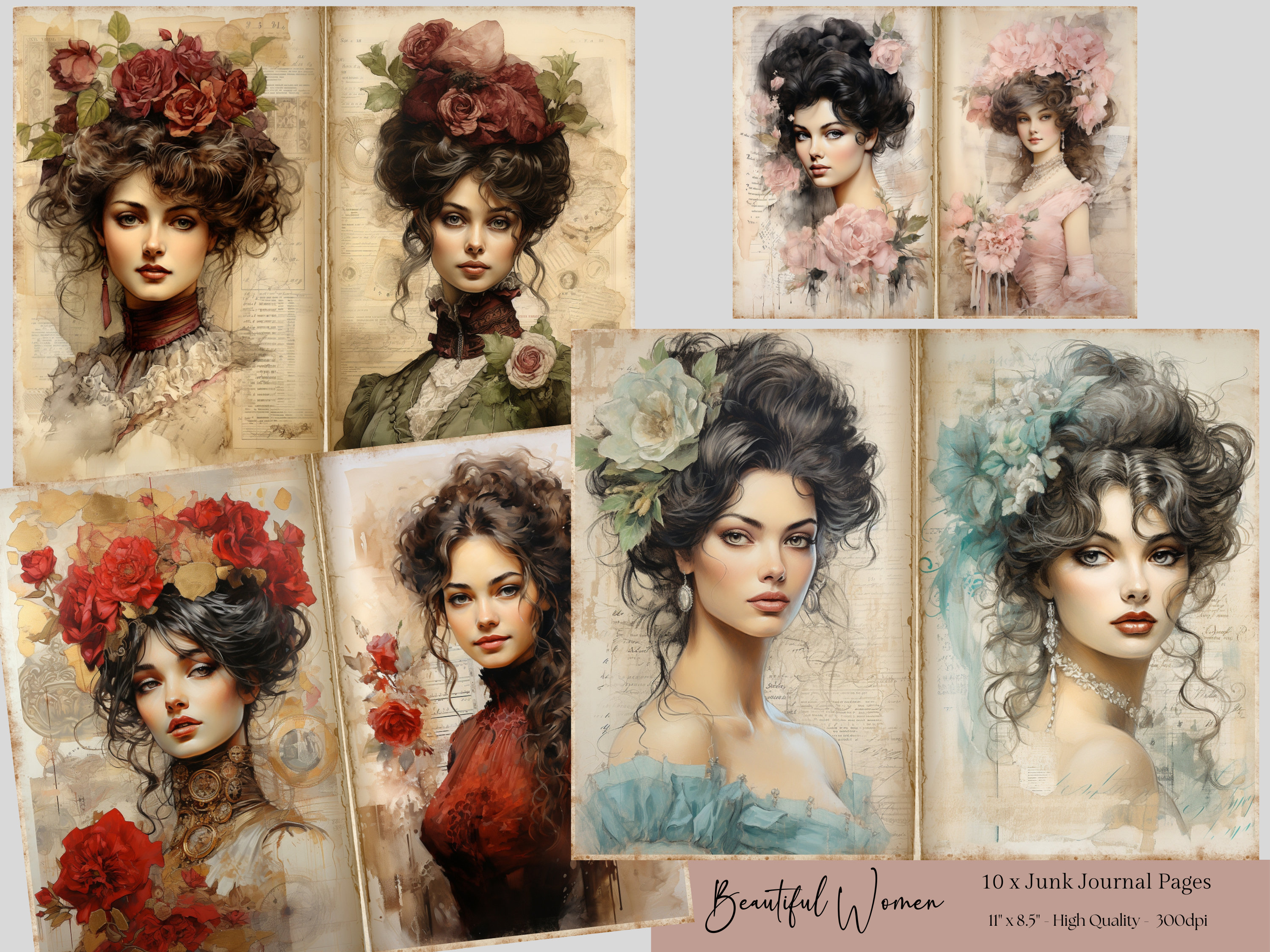 Victorian Women Junk Journal Pages, Victorian Ladies Junk Journal ...