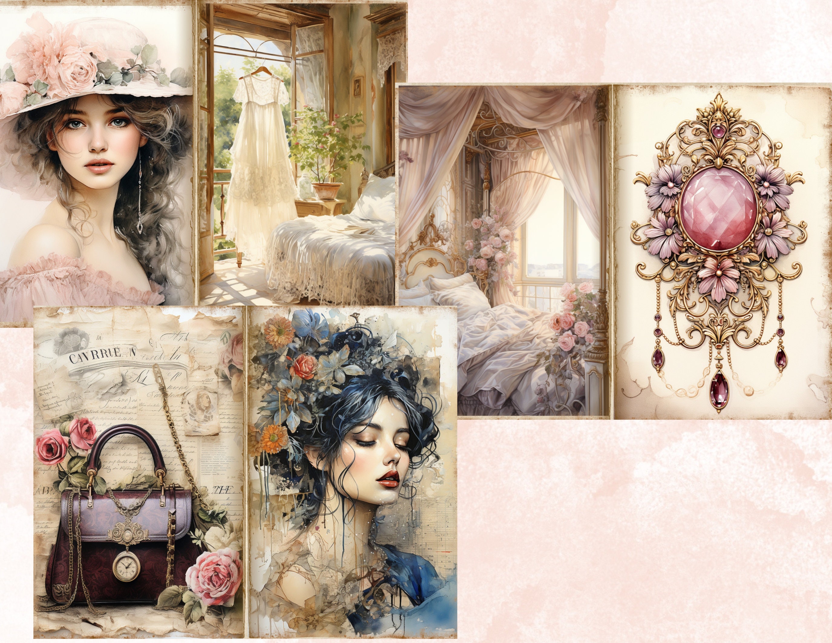 Victorian Women Junk Journal Pages, Victorian Ladies Junk Journal ...