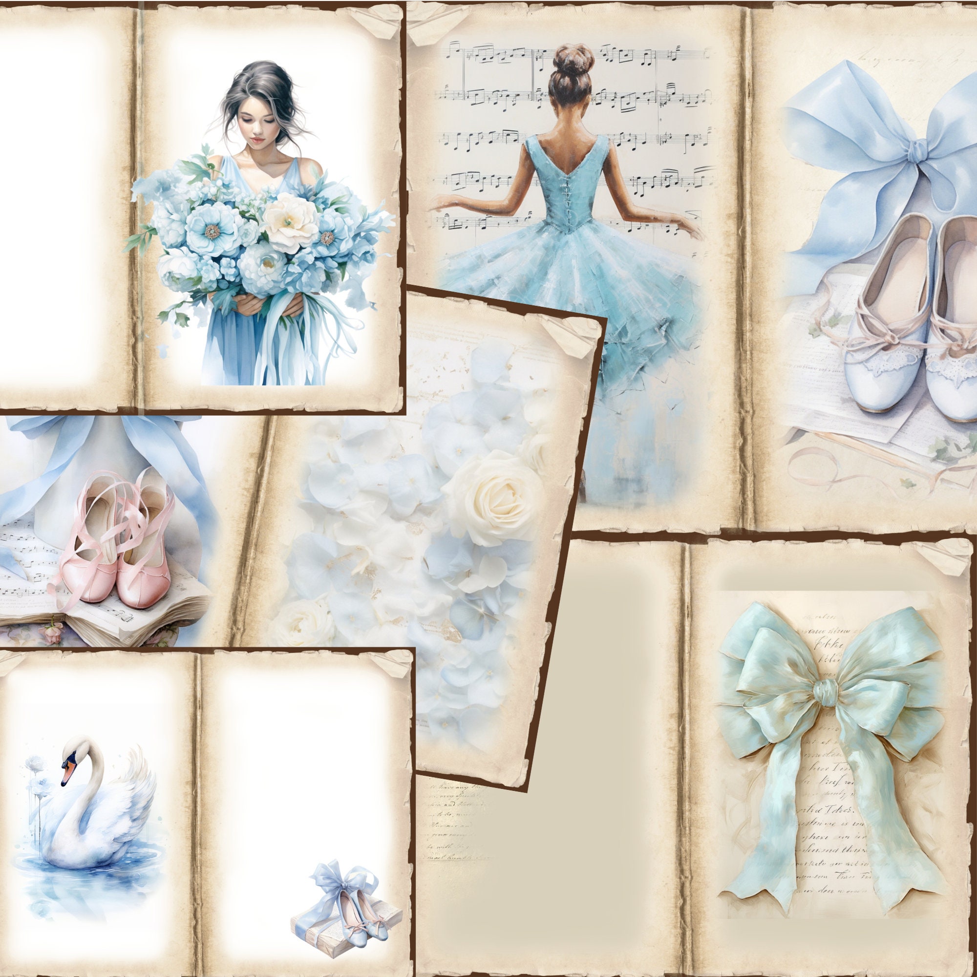 Ballet Junk Journal, Ballet Digital Papers, Ballet Junk Journal Papers ...