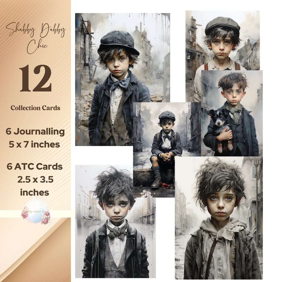 Victorian Boys Junk Journal Digital Papers Printable Journaling and ATC ...