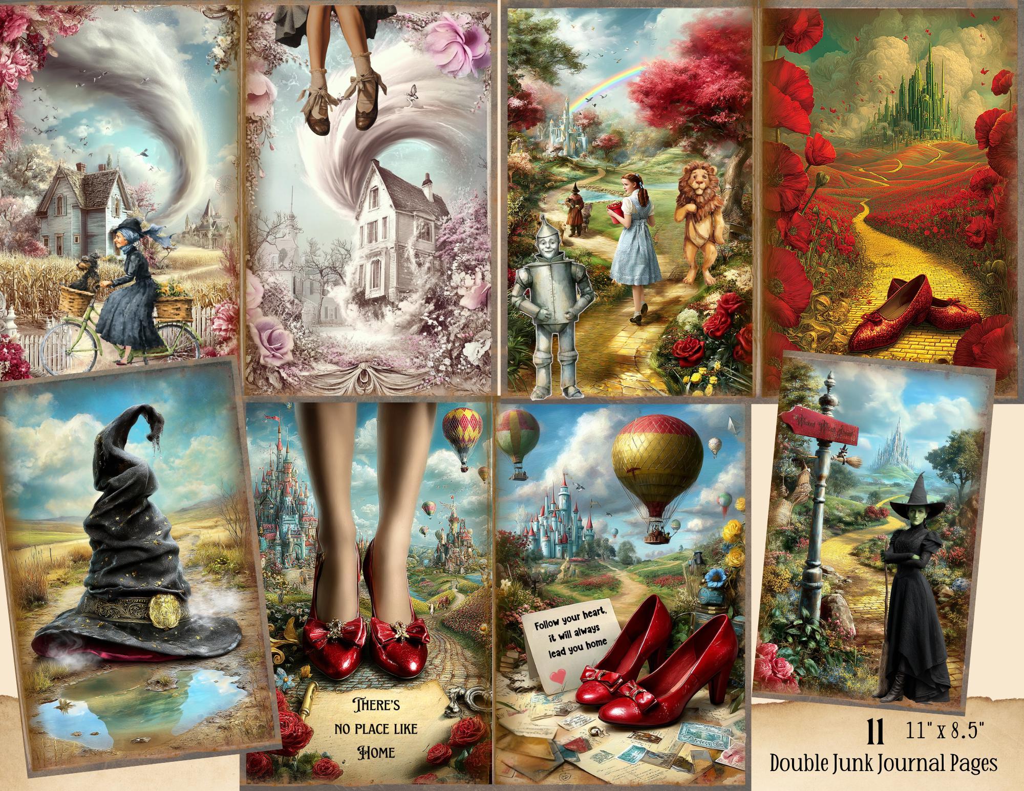Wizard of Oz Junk Journal Paper, Vintage Ephemera -digital Download - Etsy