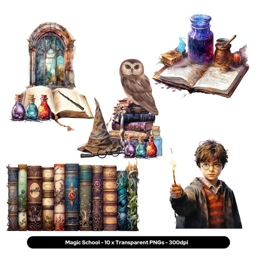 Magic School Clipart Wizard School Digital Download, Magic Clip Art ...