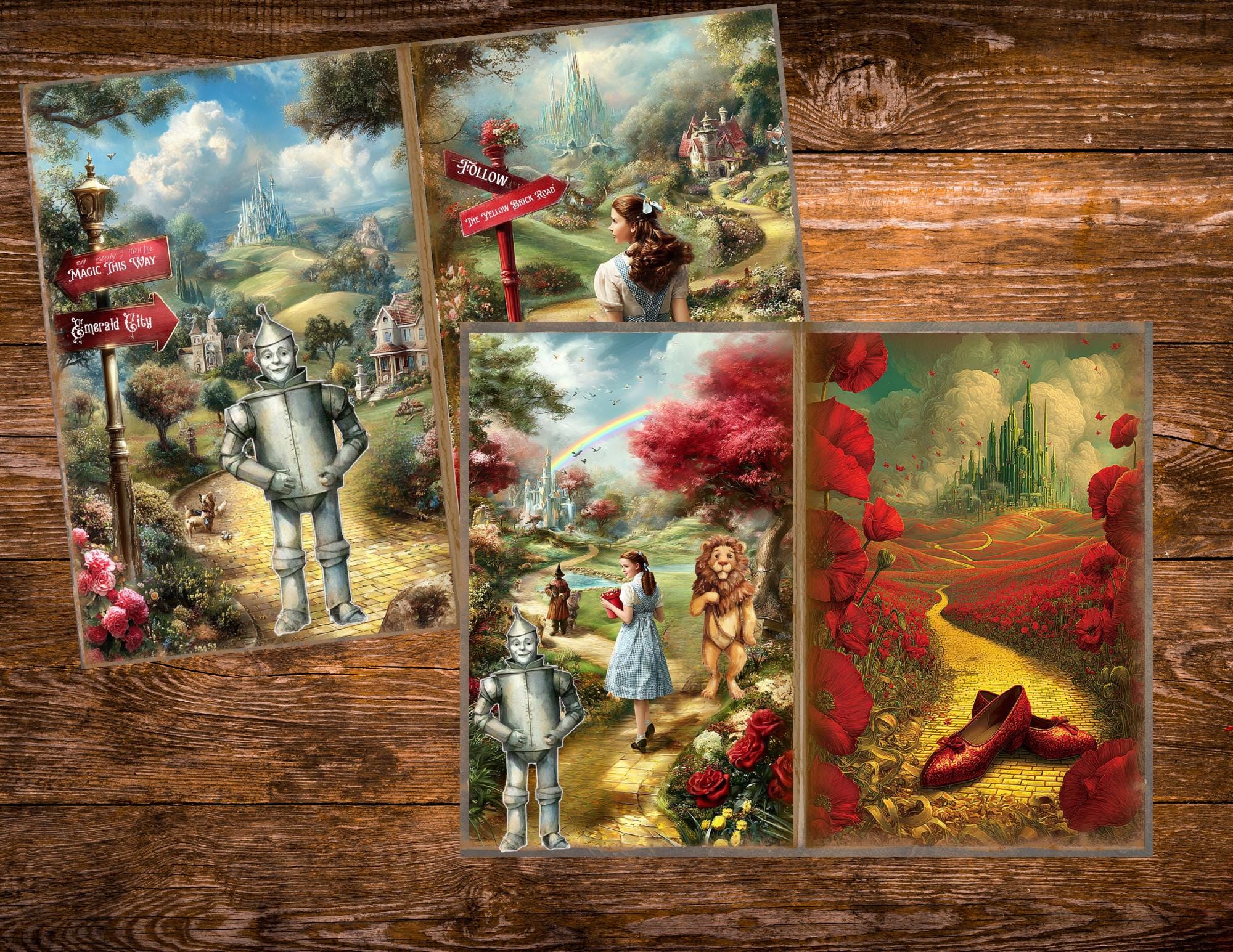 Wizard of Oz Junk Journal Paper, Vintage Ephemera -digital Download - Etsy