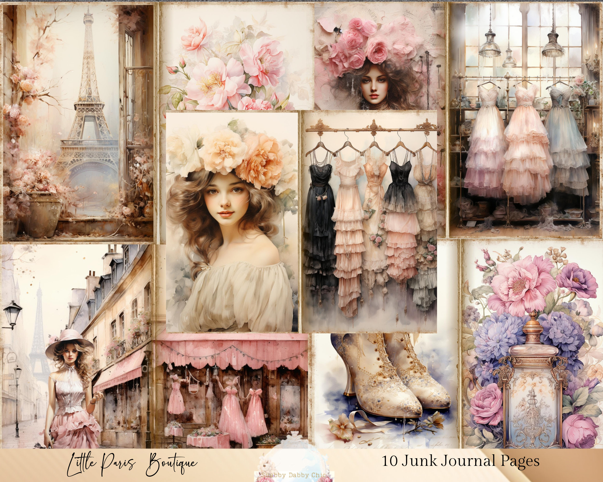 Victorian Women Junk Journal Pages, Victorian Boutique Junk Journal ...