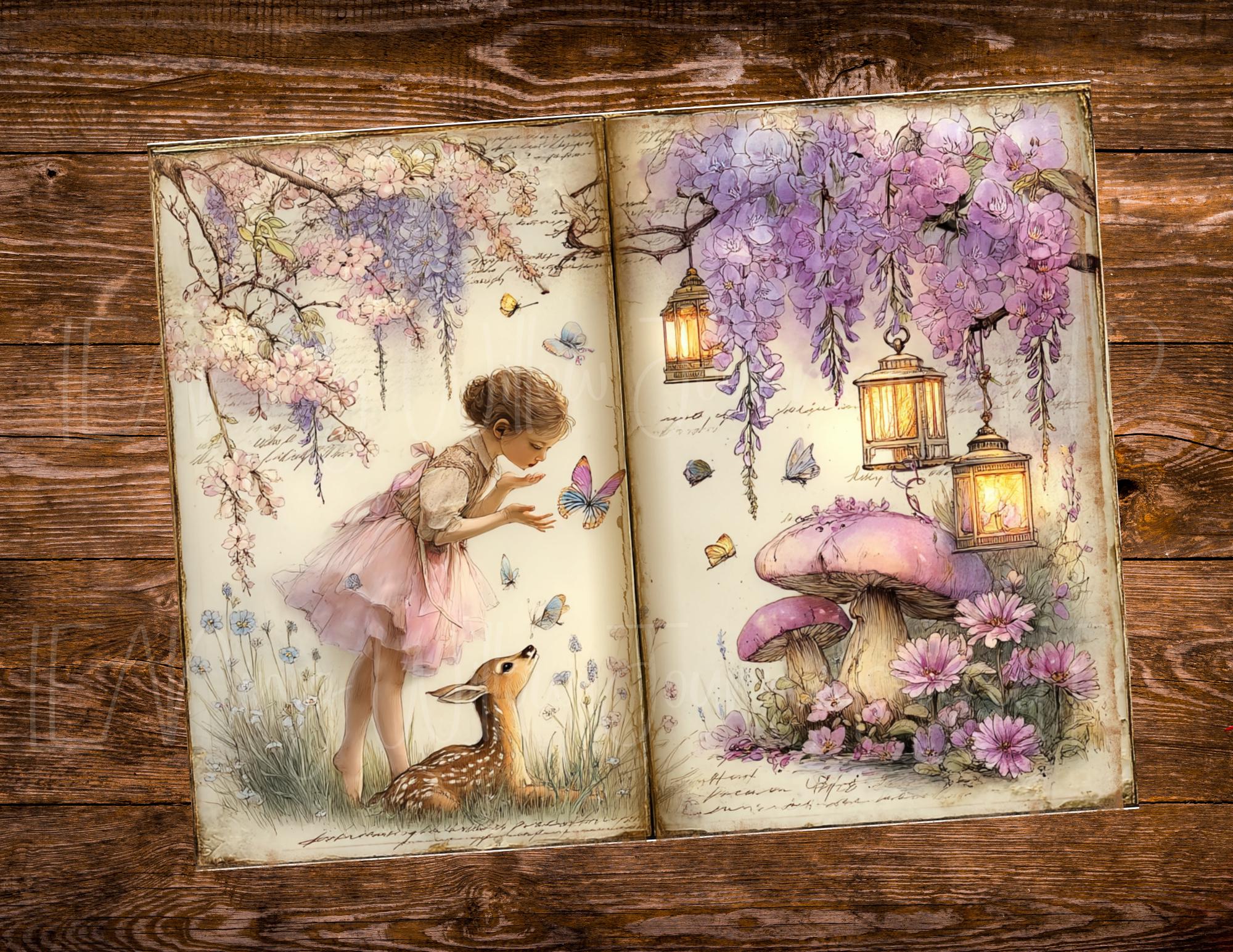 Fairies Junk Journal, Flower Fairy Junk Journal Paper Butterfly Junk ...