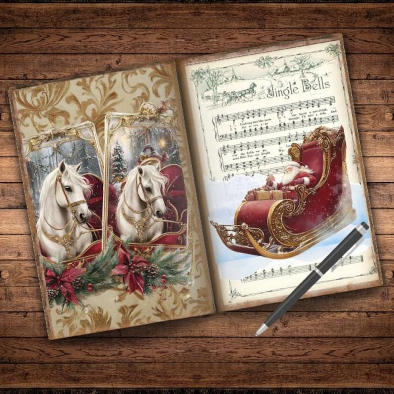 Victorian Christmas Junk Journal Kit, Christmas Junk Journal Pages ...