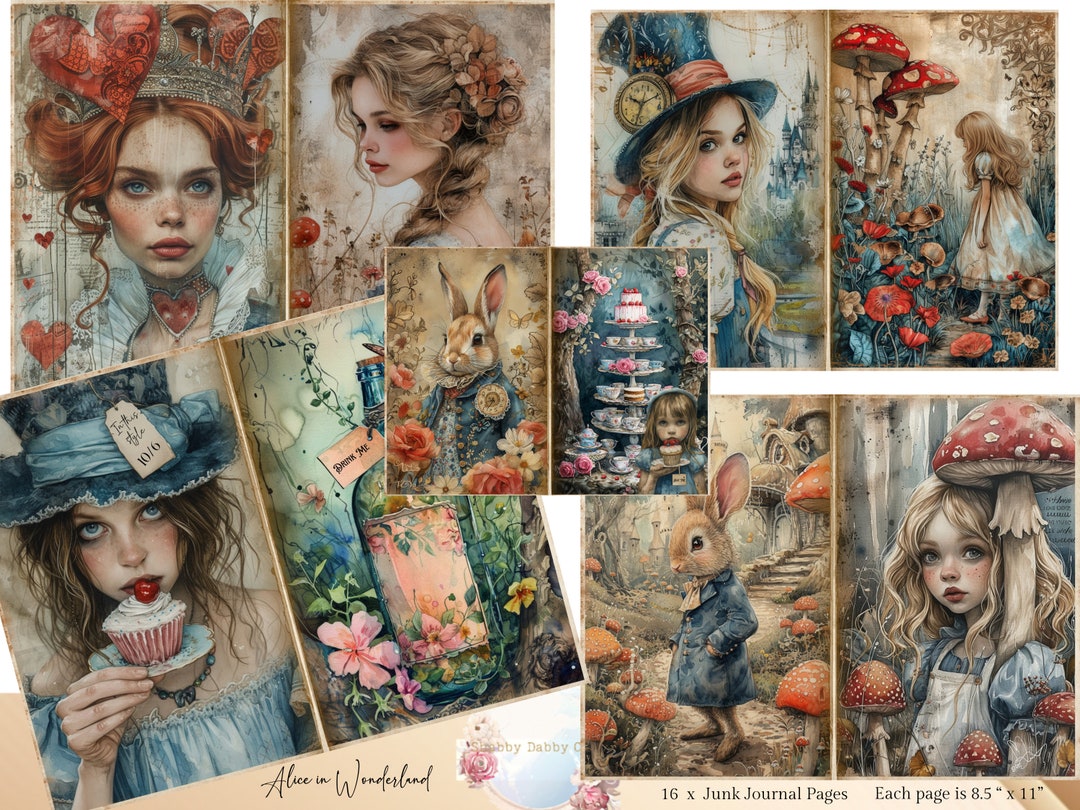 Alice Junk Journal Alice in Wonderland Junk Journal Alice in Wonderland ...