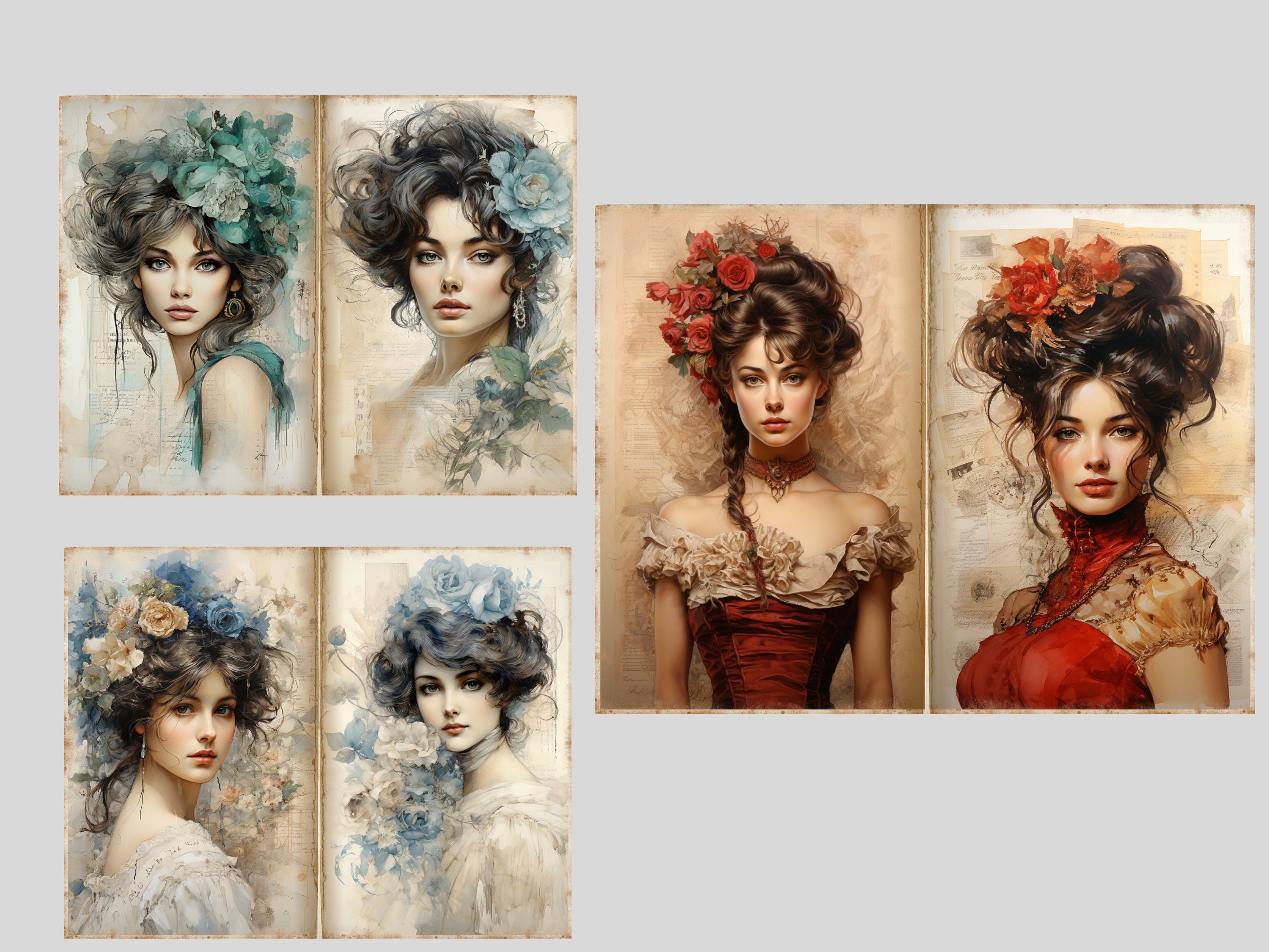 Victorian Women Junk Journal Pages, Victorian Ladies Junk Journal ...