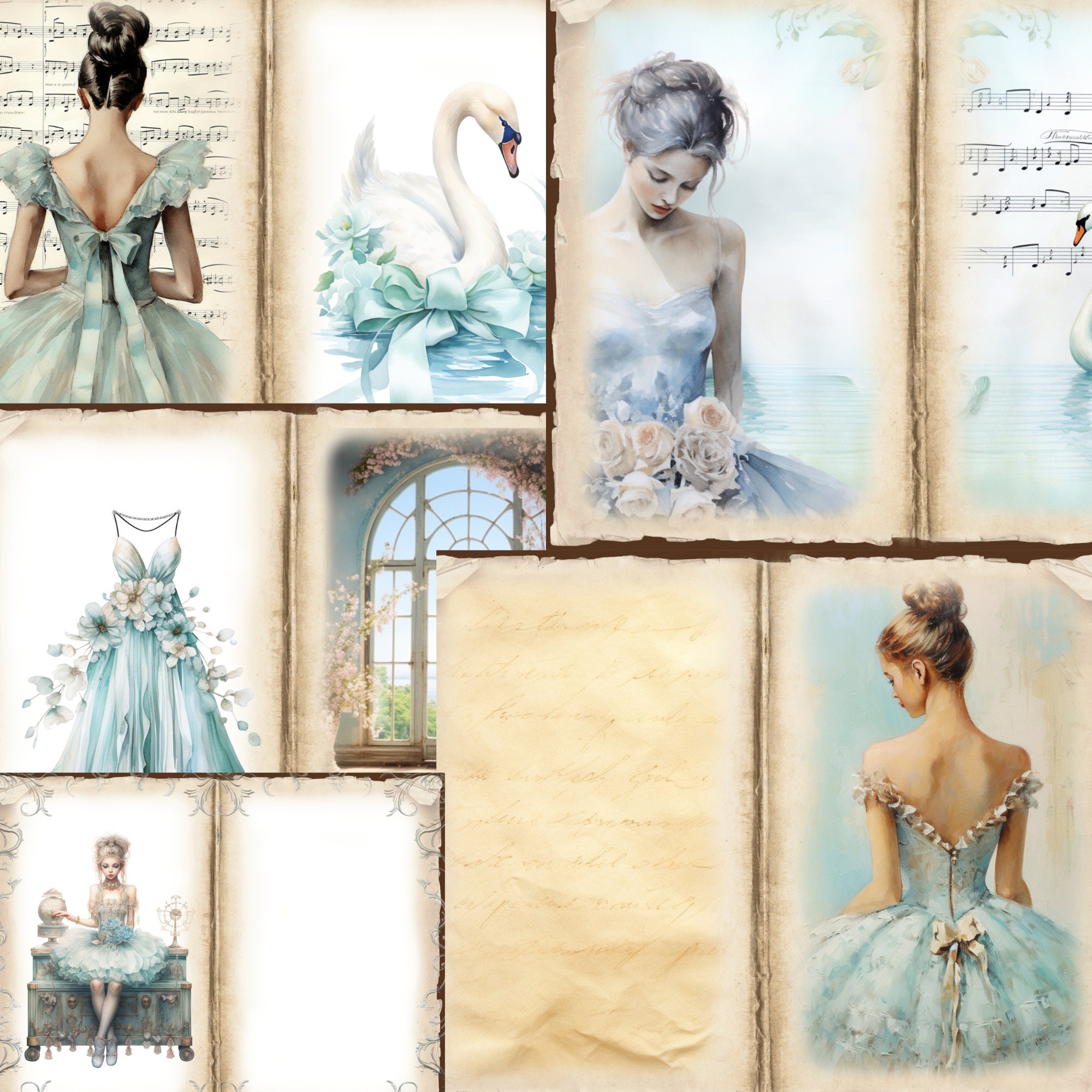 Ballet Junk Journal, Ballet Digital Papers, Ballet Junk Journal Papers ...
