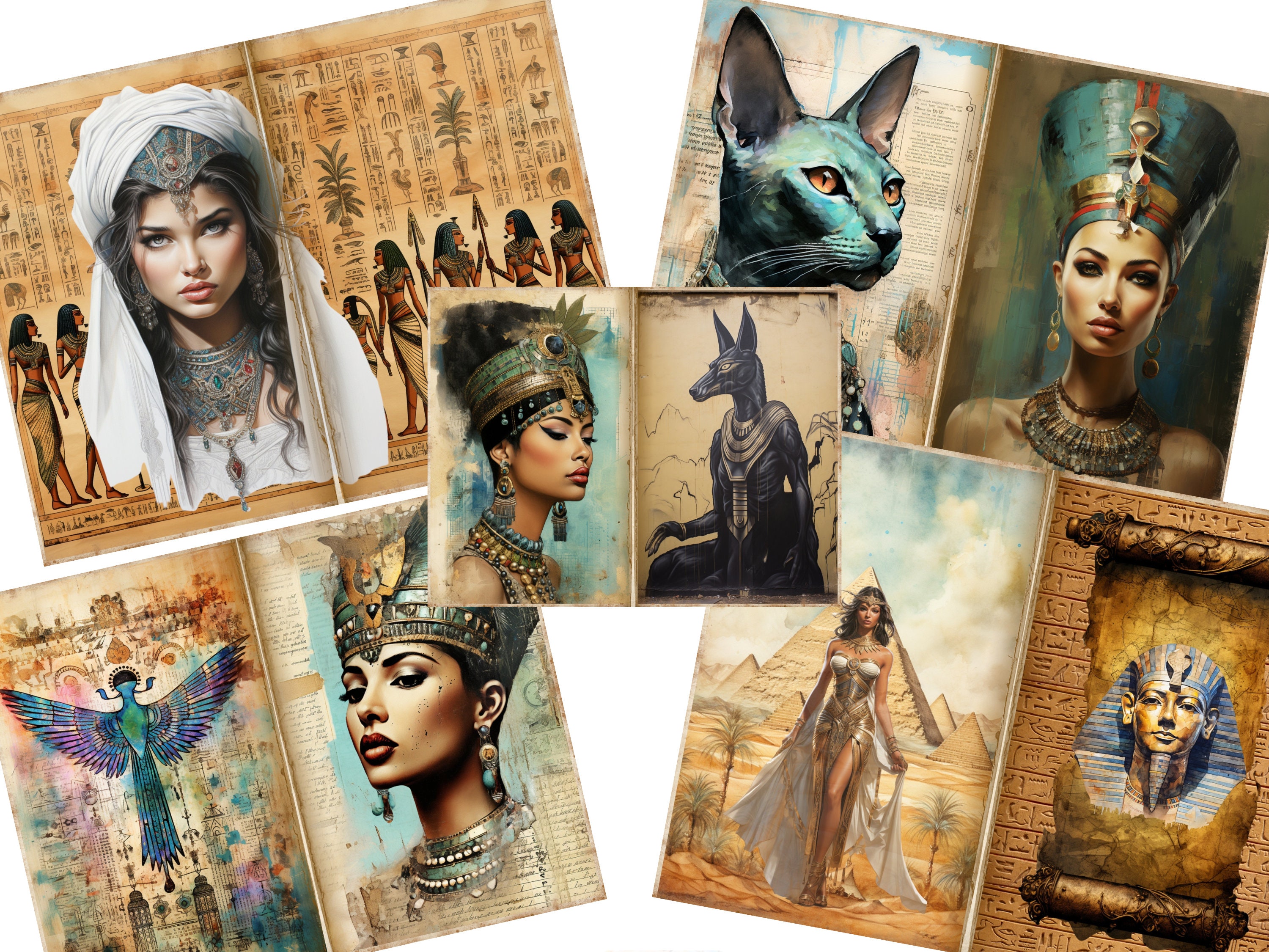 Egyptian Junk Journal Pages, Ancient Egypt Junk Journal, Egypt Collage ...