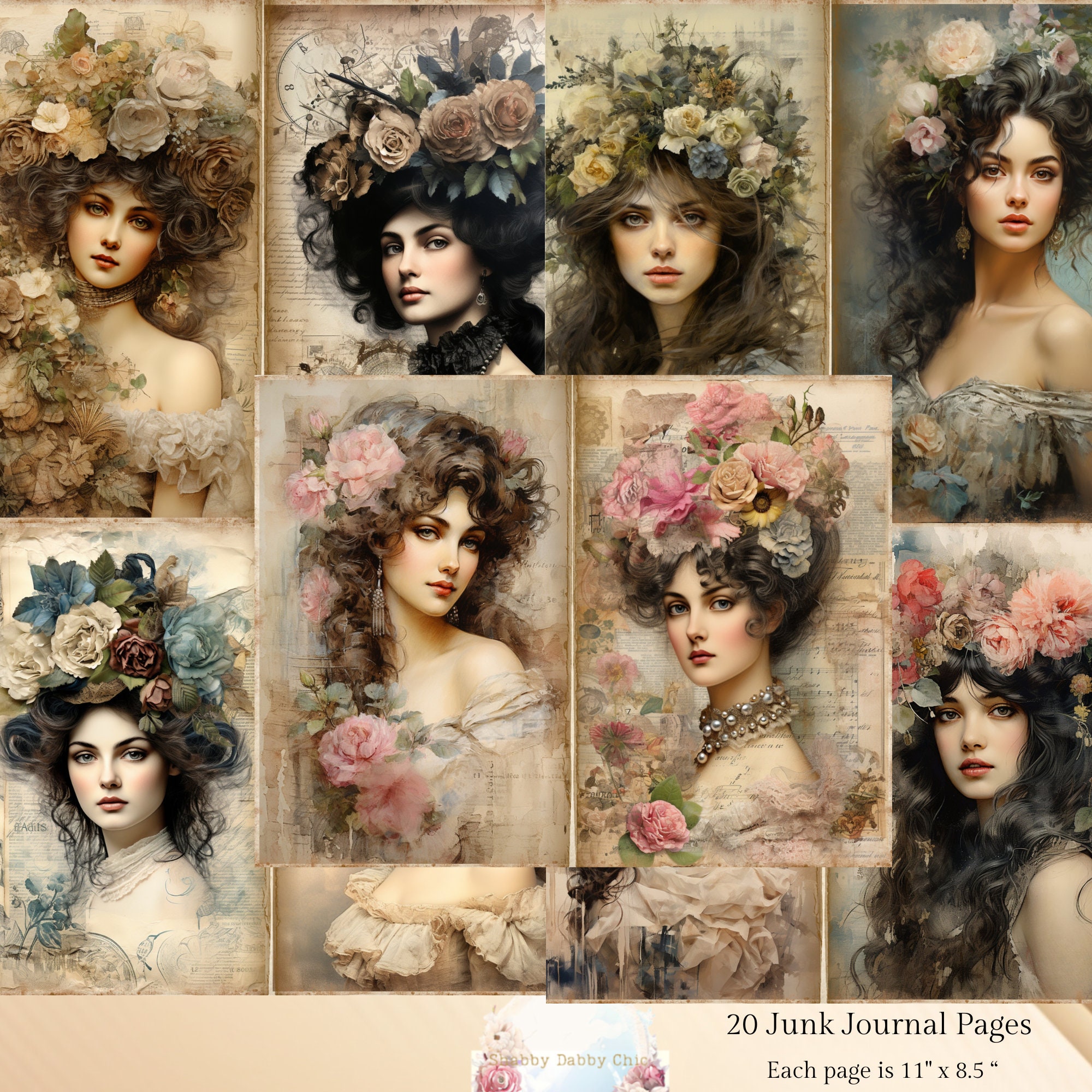 Victorian Women Junk Journal Pages, Victorian Ladies Junk Journal ...