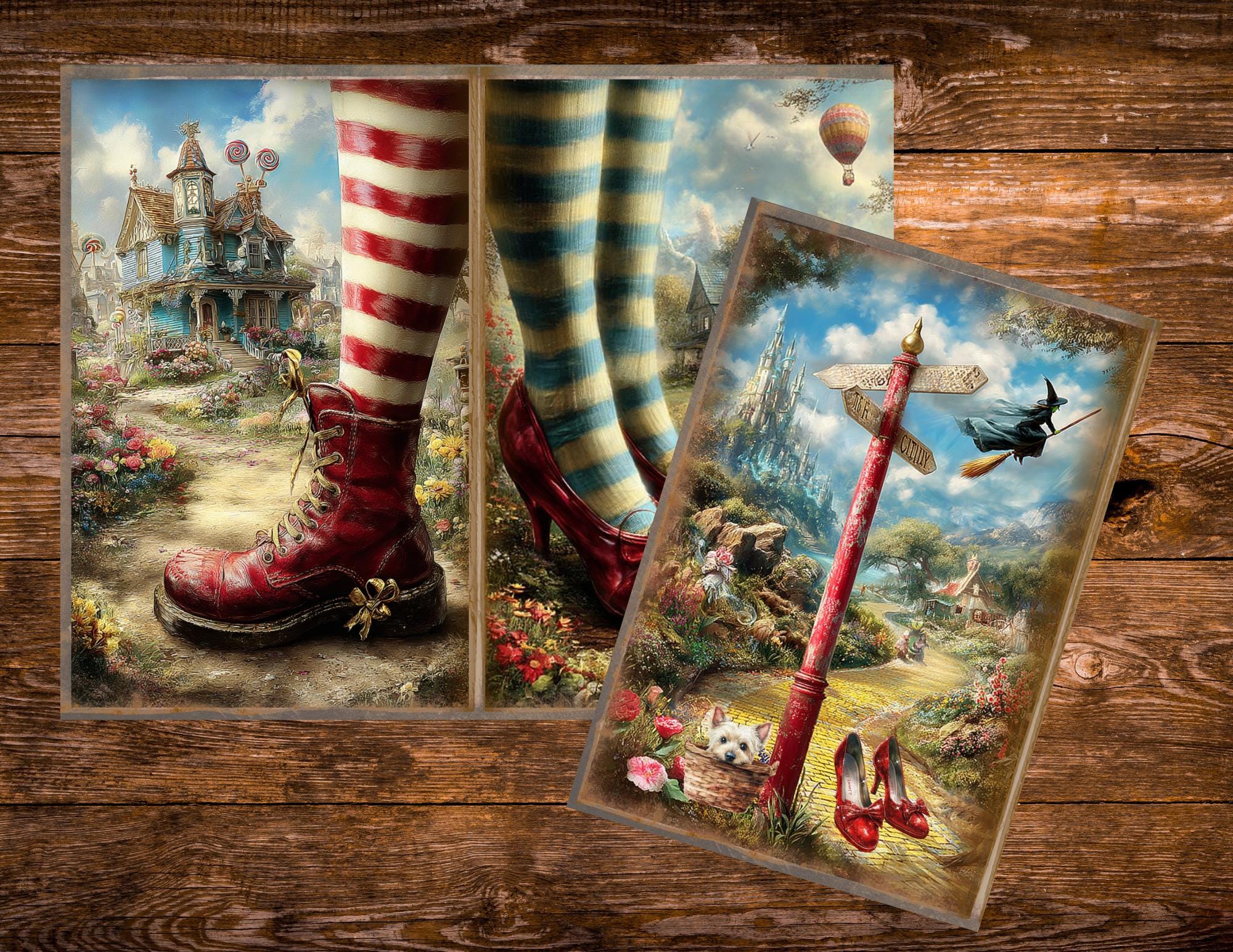 Wizard of Oz Junk Journal Paper, Wizard of Oz Printable Ephemera ...