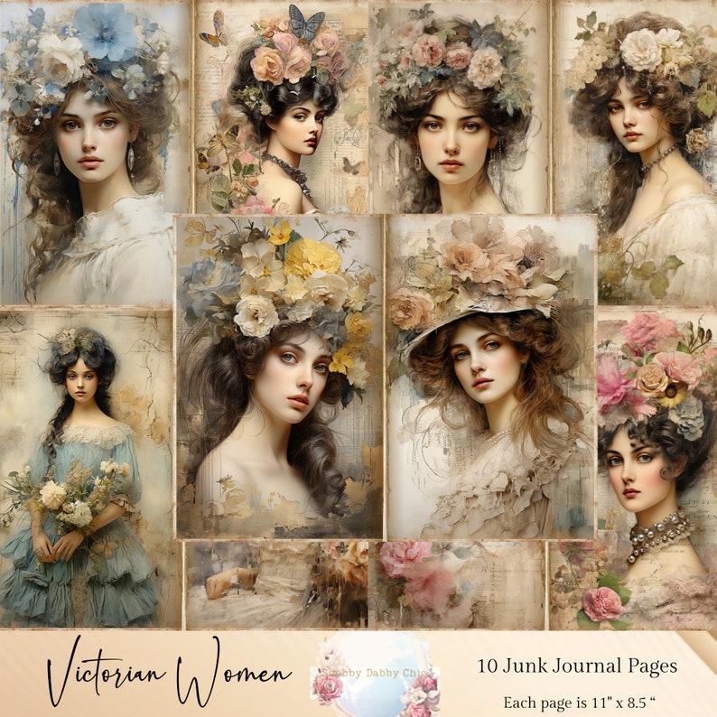 Victorian Women Junk Journal Pages, Victorian Ladies Junk Journal ...