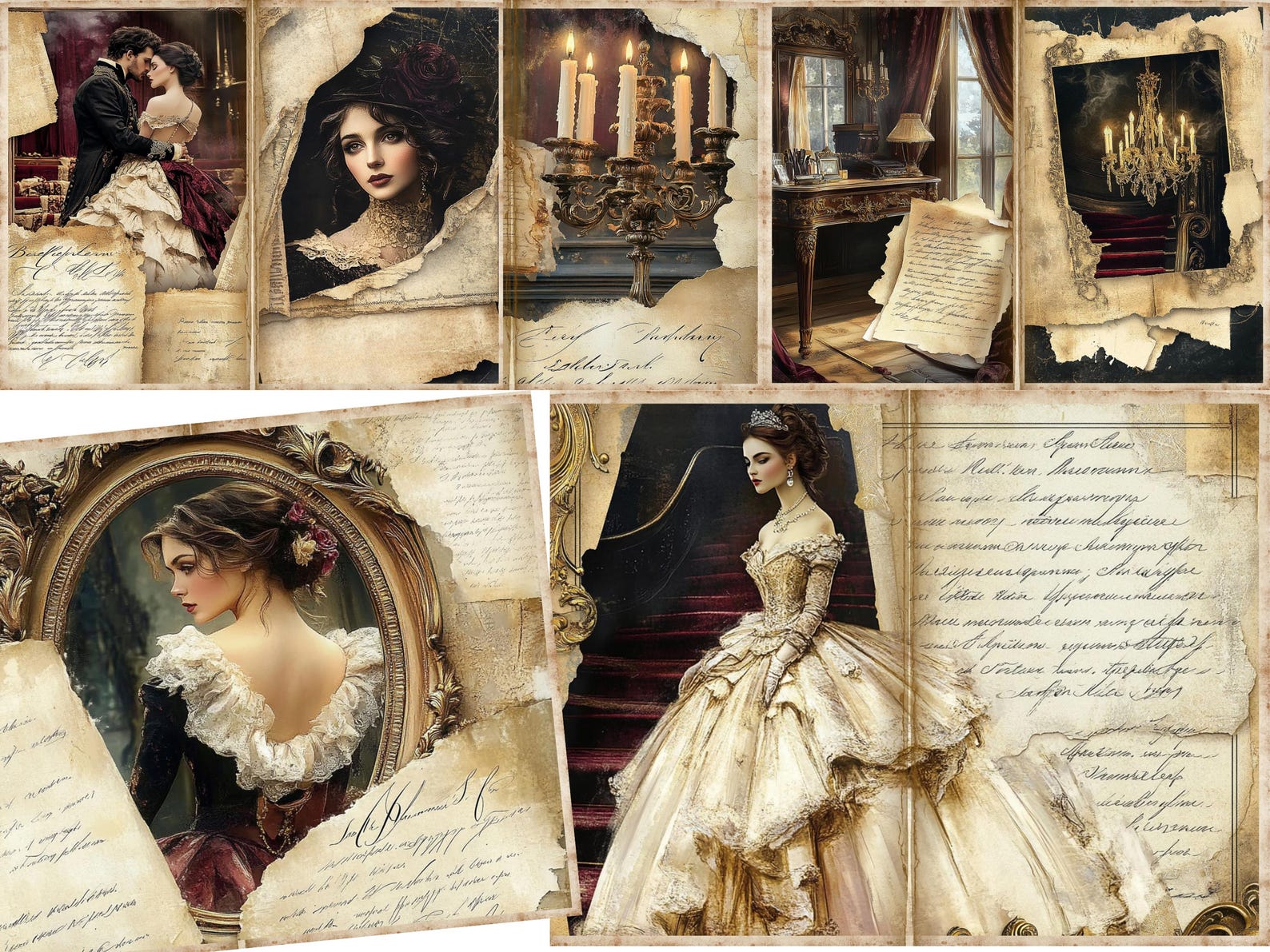 Vintage Victorian Junk Journal, Mixed Media, Victorian Digital Papers ...